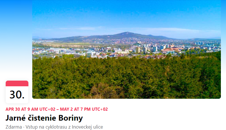 Občianske združenie pozýva na Jarné čistenie Boriny – Nitriansky hlásnik